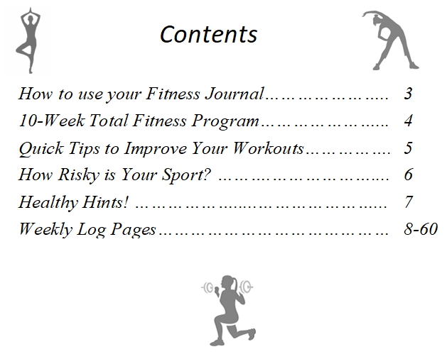Fitness Journal - Example of the Inside pages